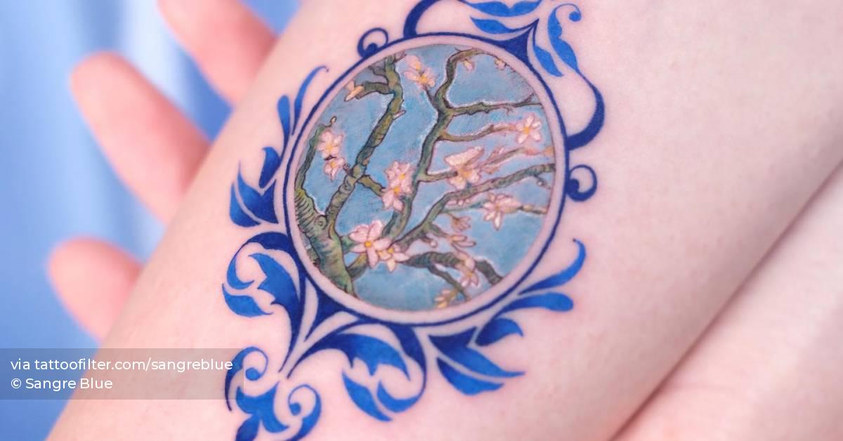 Van Gogh's 'Almond Blossom' tattooed on the inner