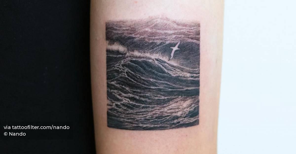 Tatuagem Tradicional Do Oceano