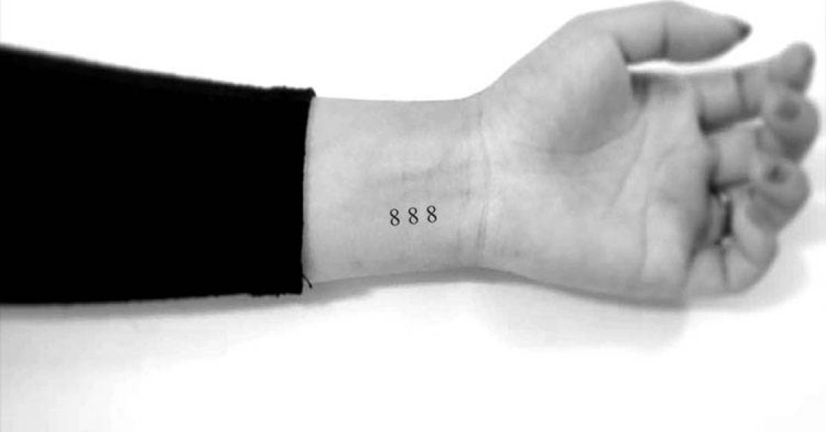 Angel number 888 temporary tattoo, get it here