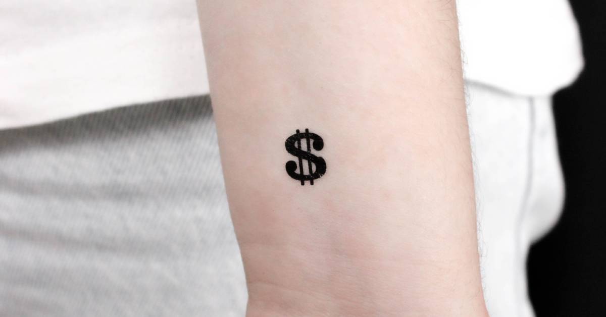 Cool Dollar Sign Tattoo