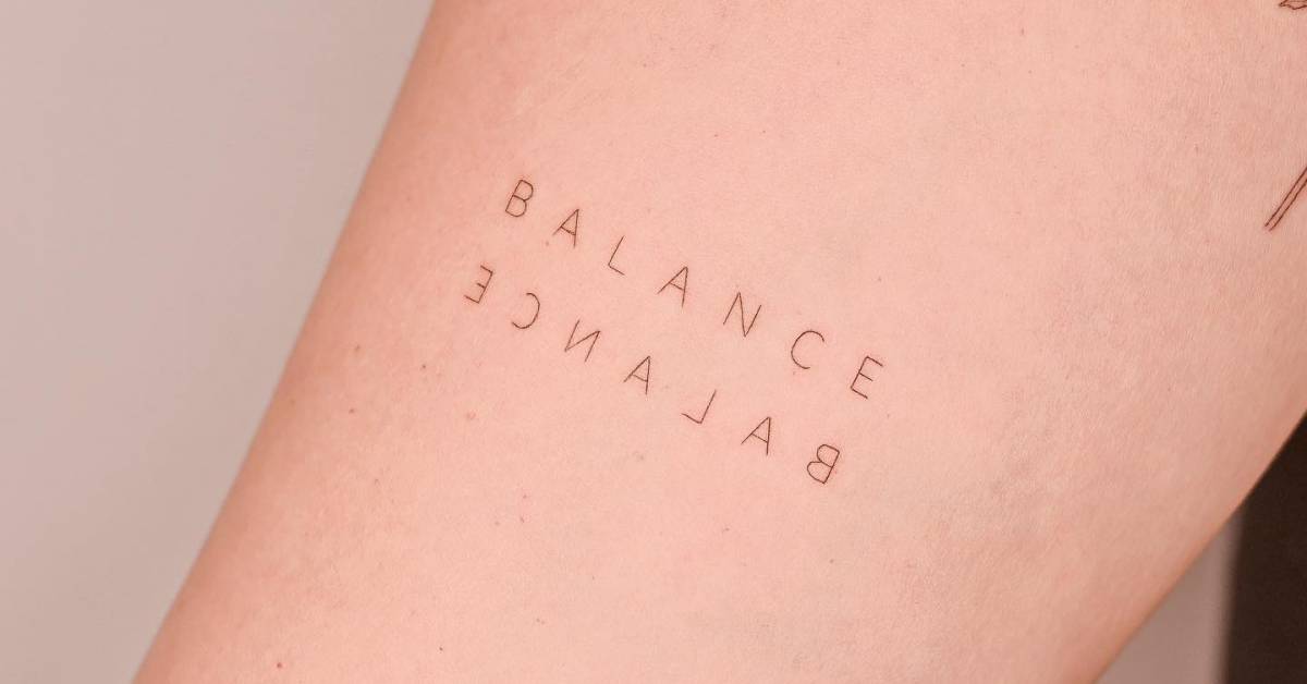Balance Word Tattoos BALANCE TATTOO DESIGN #tattoo #design