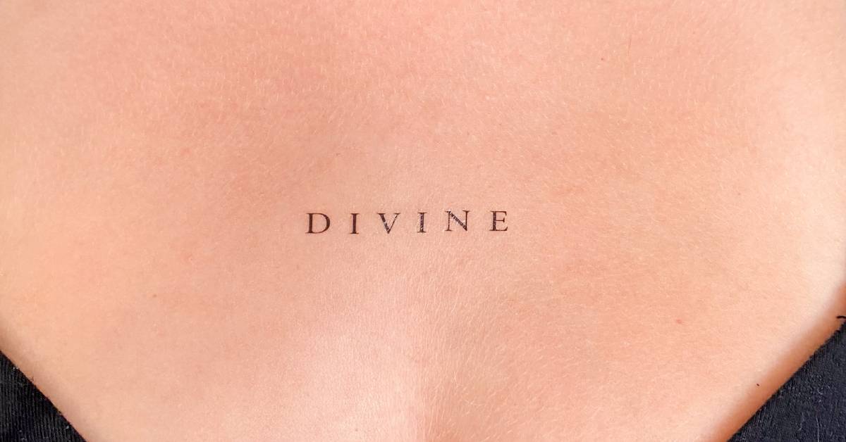 "DIVINE" temporary tattoo