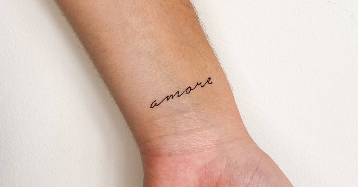 Italian Word Tattoos For Men