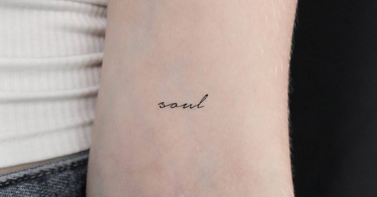 Handwritten font "soul" temporary tattoo
