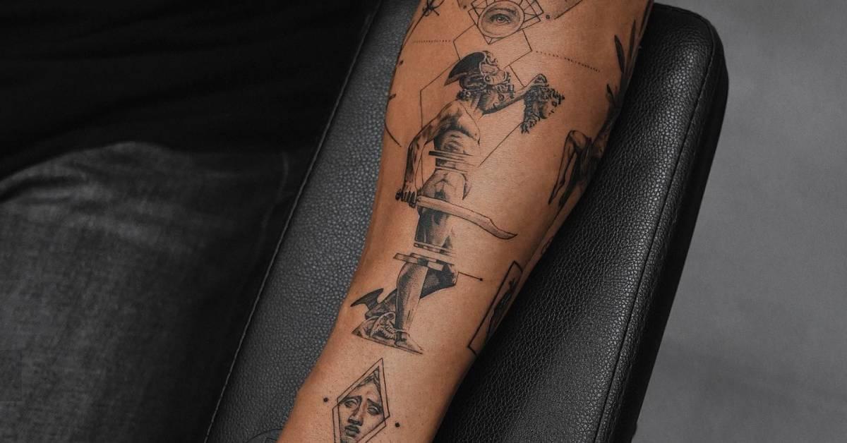 'Perseus with the Head of Medusa' tattooed on the