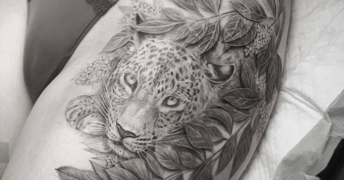 Leopard Leg Tattoos Progress On Kelvin's Tibetan Snow Leopard Leg