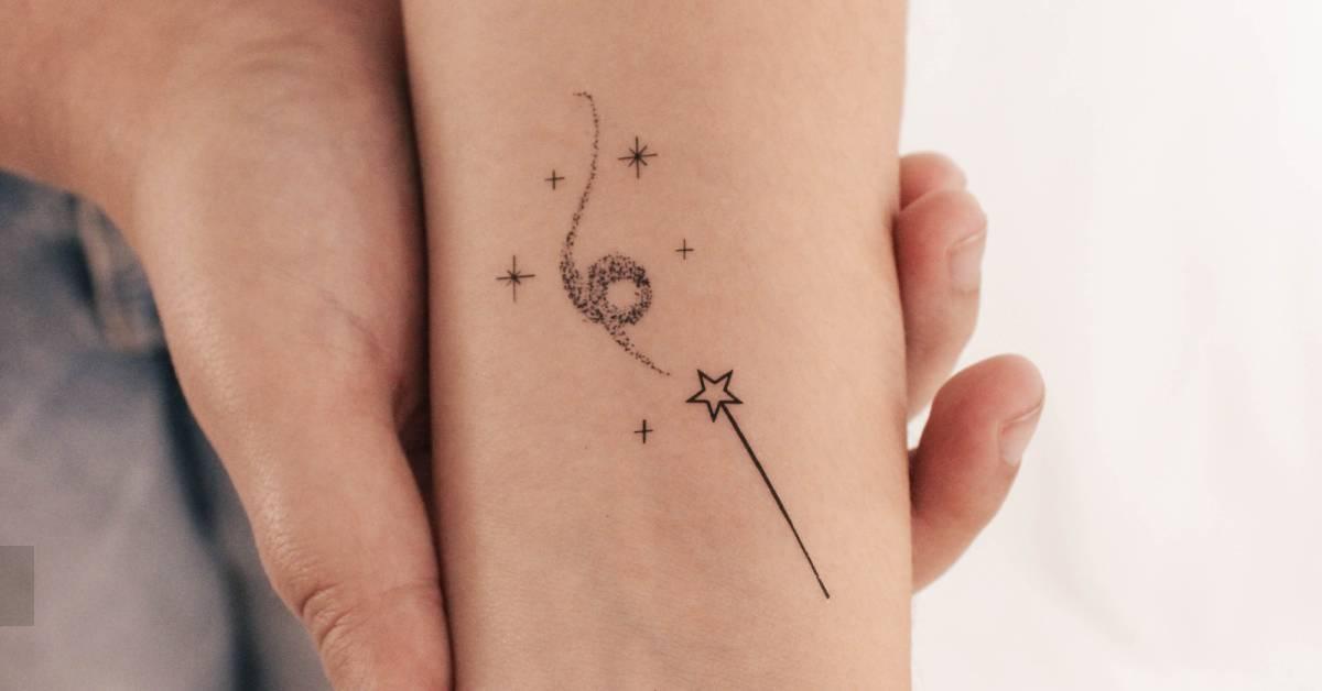 Magic wand temporary tattoo by Cagri Durmaz.