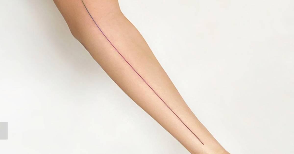 Spectrum line tattoo done on the arm.