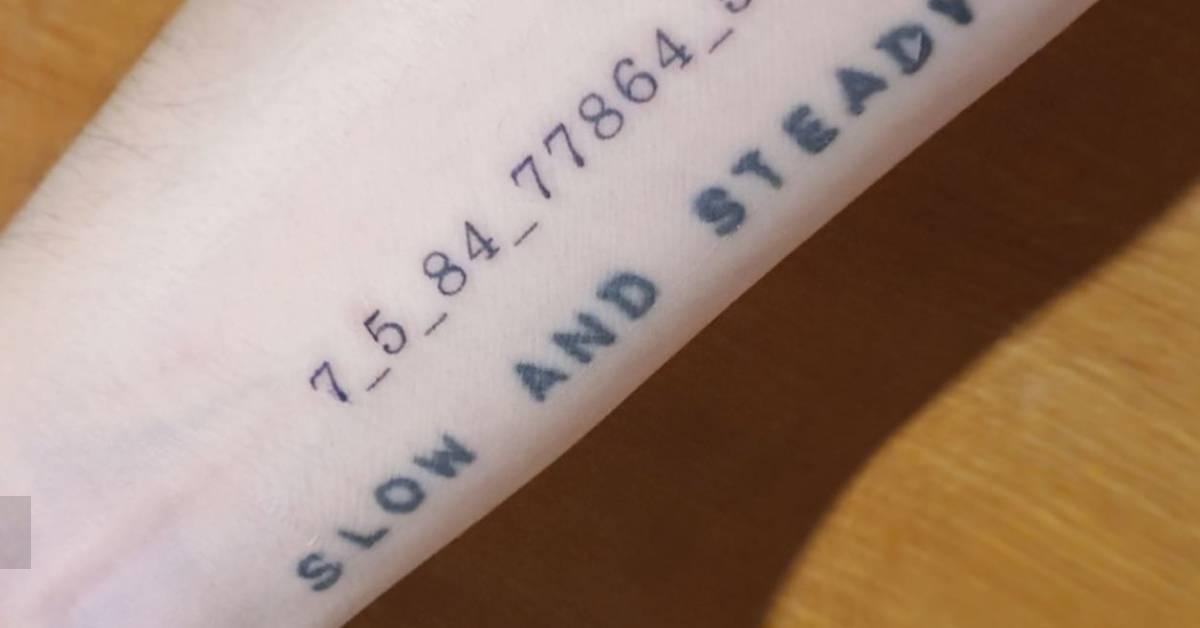 Numbers tattoo located on the wrist.