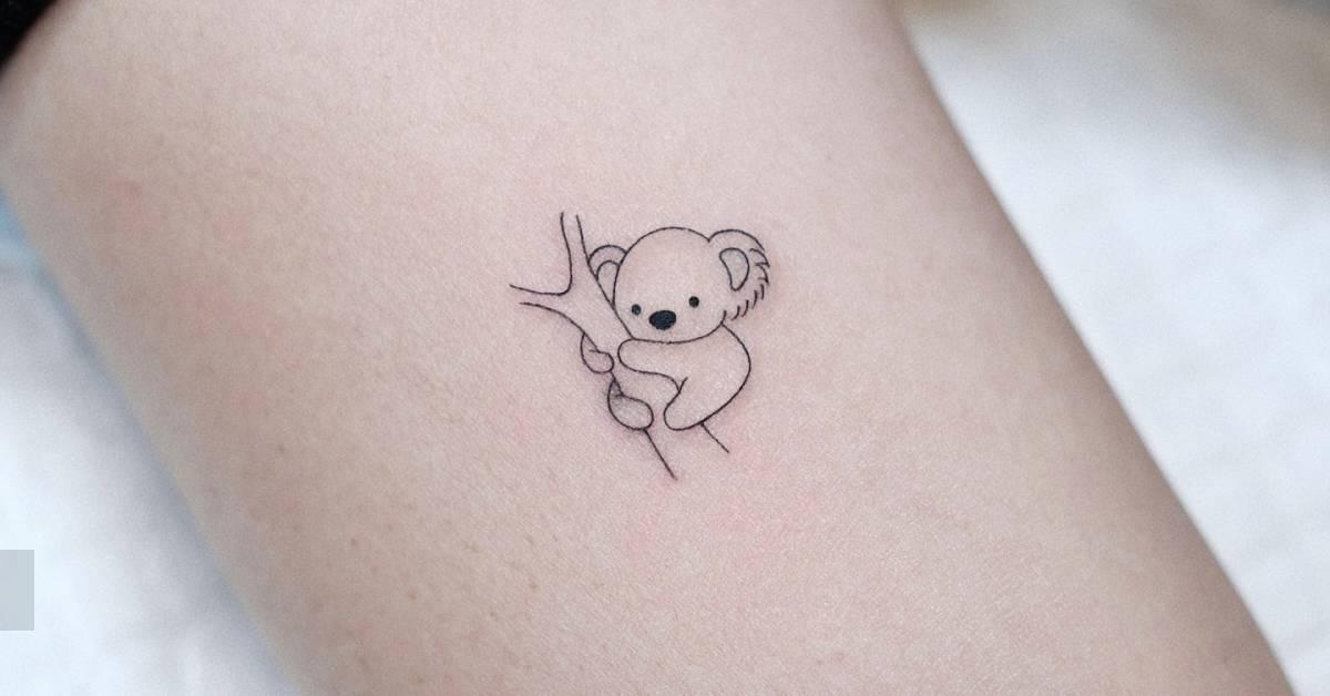 Koala Tattoo Vanessa Vobker Tätowierungen Koala Mit Mütze 🐨🌿