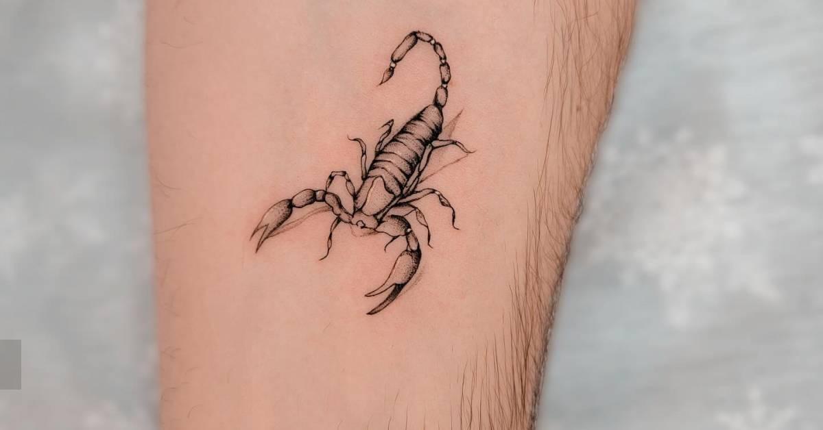 Tatuajes Del Símbolo De Escorpio Para Hombres Hand Poked Scorpius