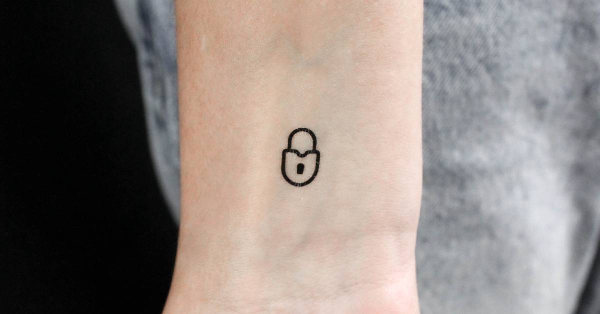 Lock temporary tattoo