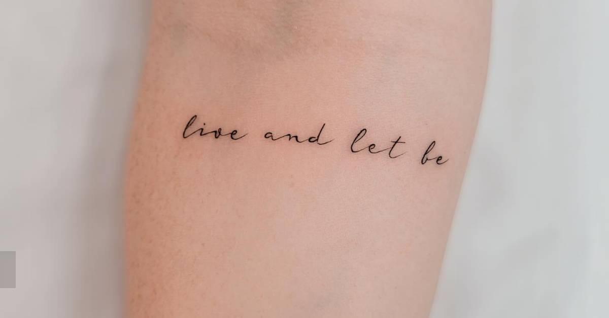 Live and let live tattoo - Bronctattooaus.com