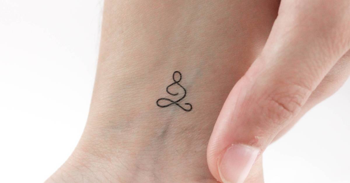 Little meditator breathe symbol temporary tattoo