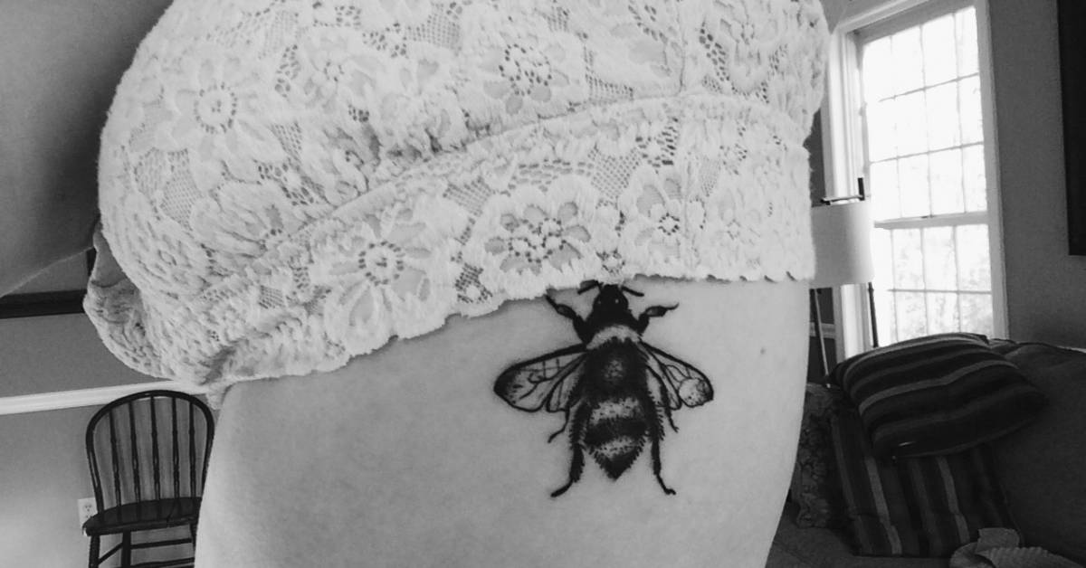"Me and my two best friends got matching bee tattoos"