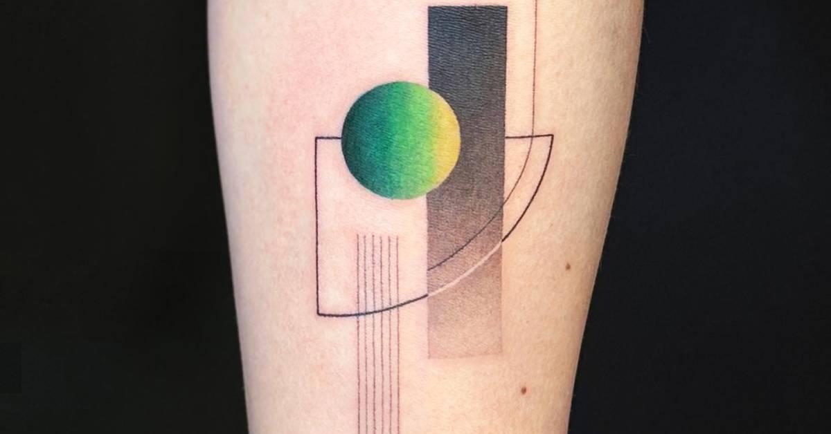 Abstract gradient tattoo located on the inner forearm.