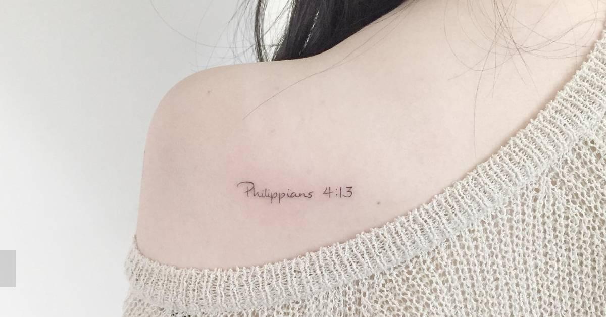 Philippians 4 13 tattoo fonts | Orangetattooshop.com
