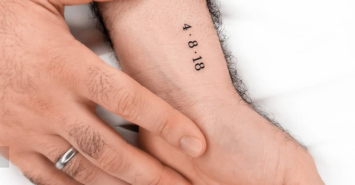 Date tattoo located on the wrist.