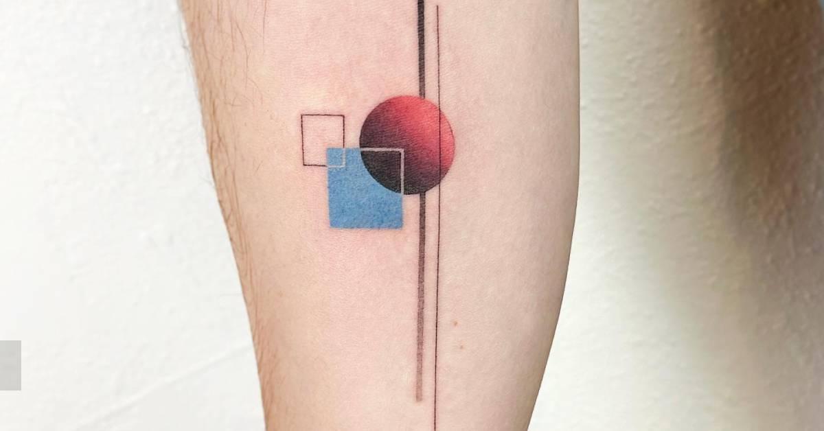 Abstract spectrum tattoo located on the inner arm,