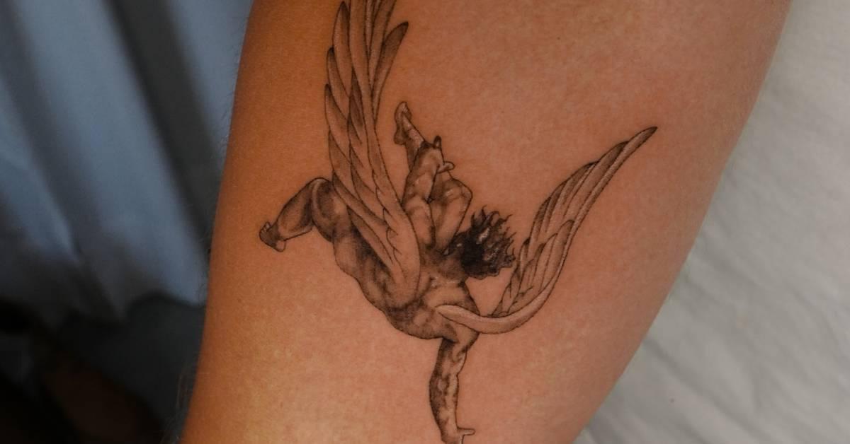 Phaeton tattoo in illustrative style located on the