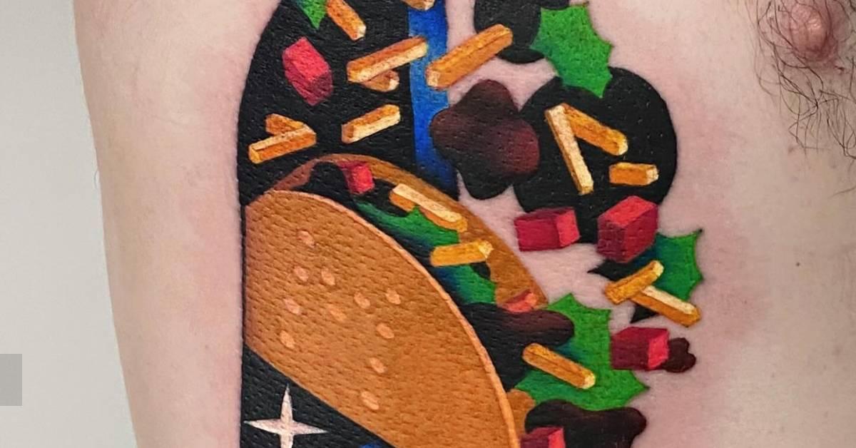 Traditional Taco Tattoos Hannah Rowley | Valei Arts Tattoo