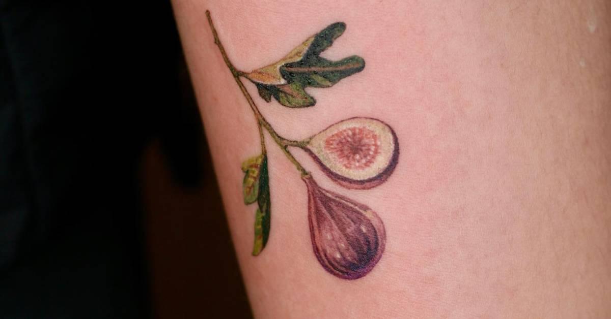 Fig tatoo placed on the inner forearm, done in