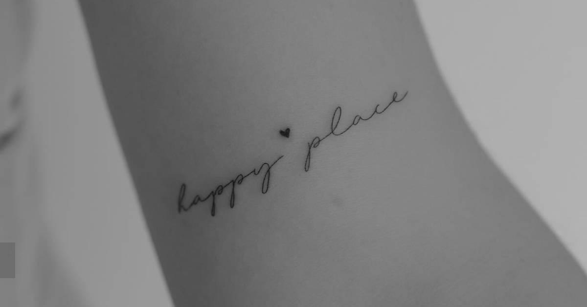 Happy Place Tattoos See The Good" Tekst | 2 Weken Tijdelijke Tatoeage