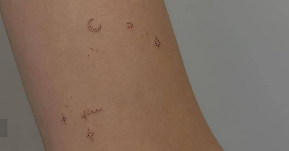 Little galaxy tattoo done on the inner arm,