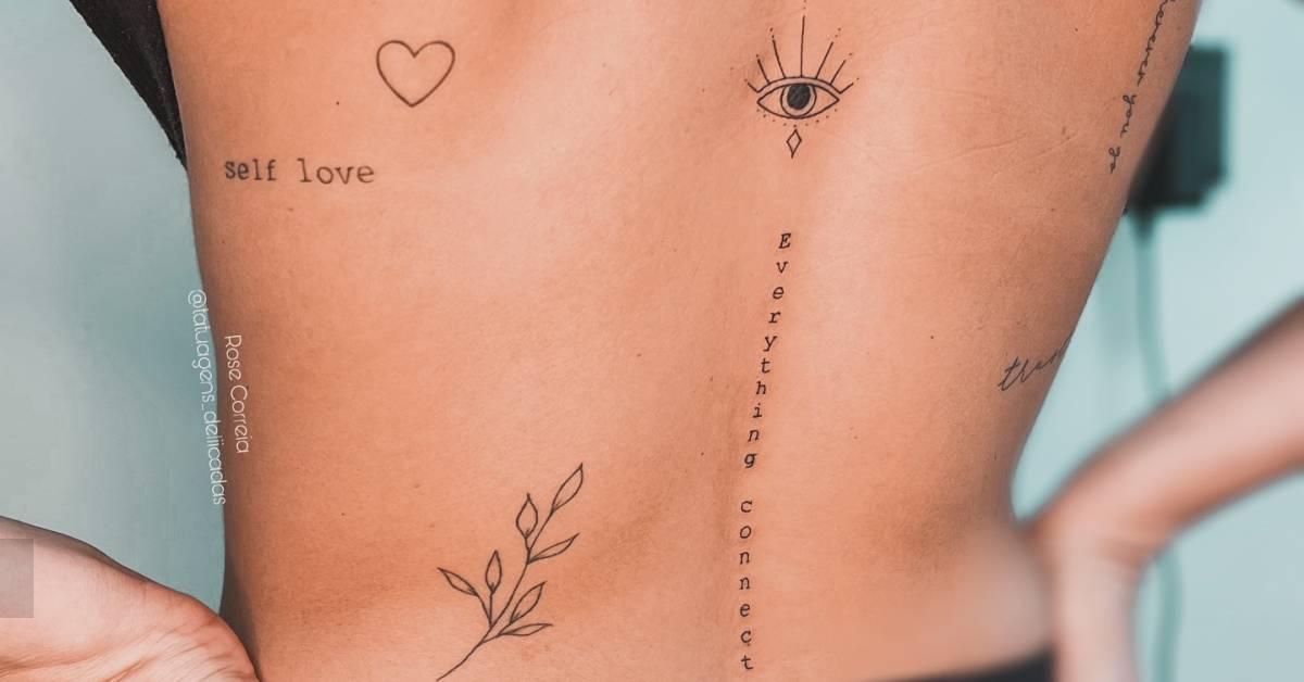 Back composition tattoos.