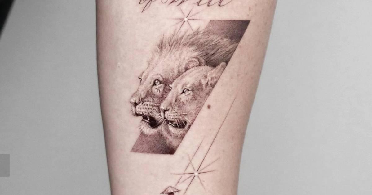 Single needle forearm composition tattoos.