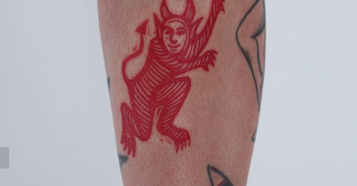 Devil Max from 'Where the Wild Things Are' tattooed on