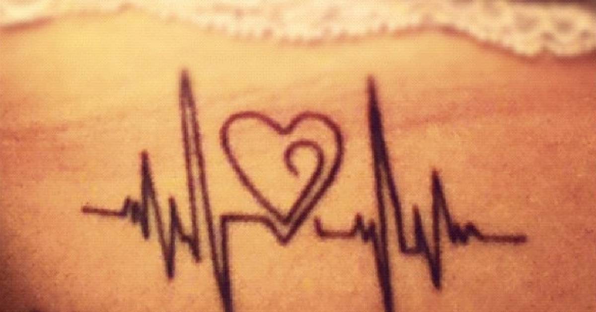 Electrocardiograma Corazon Tattoos Red Heart Icon With Sign Heartbeat.